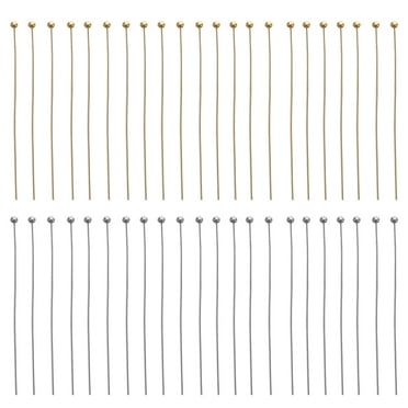 100Pcs Flat Head Pins for Jewelry Making 70mm Stainless Steel Flat Head ...