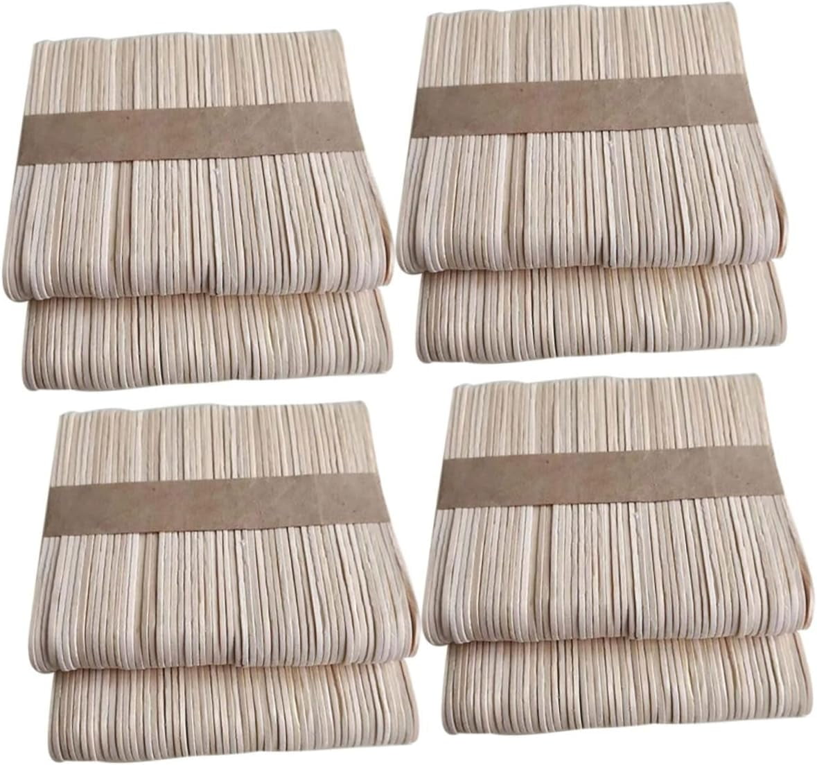 400pcs Wedding Fan Sticks Wood Ice Cream Sticks DIY Accessories Sticks ...