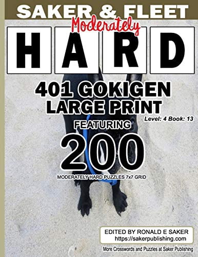 401 Gokigen Large Print: Level 4 Book 13 Featuring 200 Moderately Hard ...