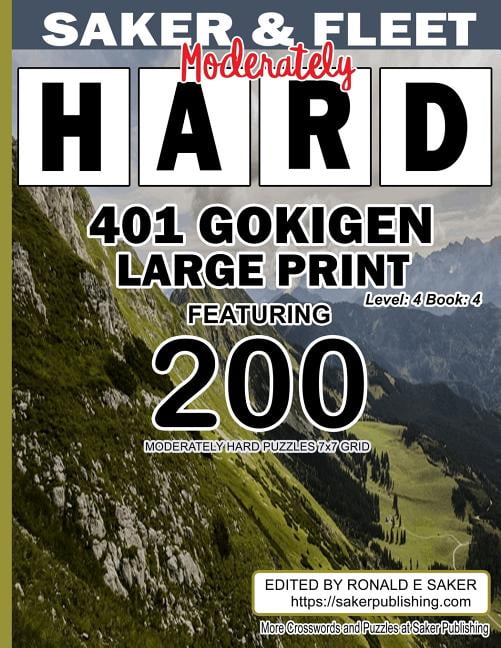 401 Gokigen Large Print: Level 4 Book 4 Featuring 200 Moderately Hard ...