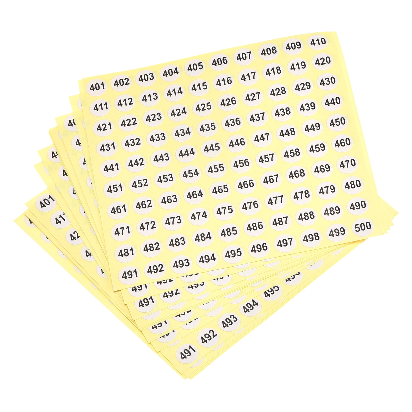 401 to 500 Number Stickers Number Label Self Adhesive Marked Sticker ...