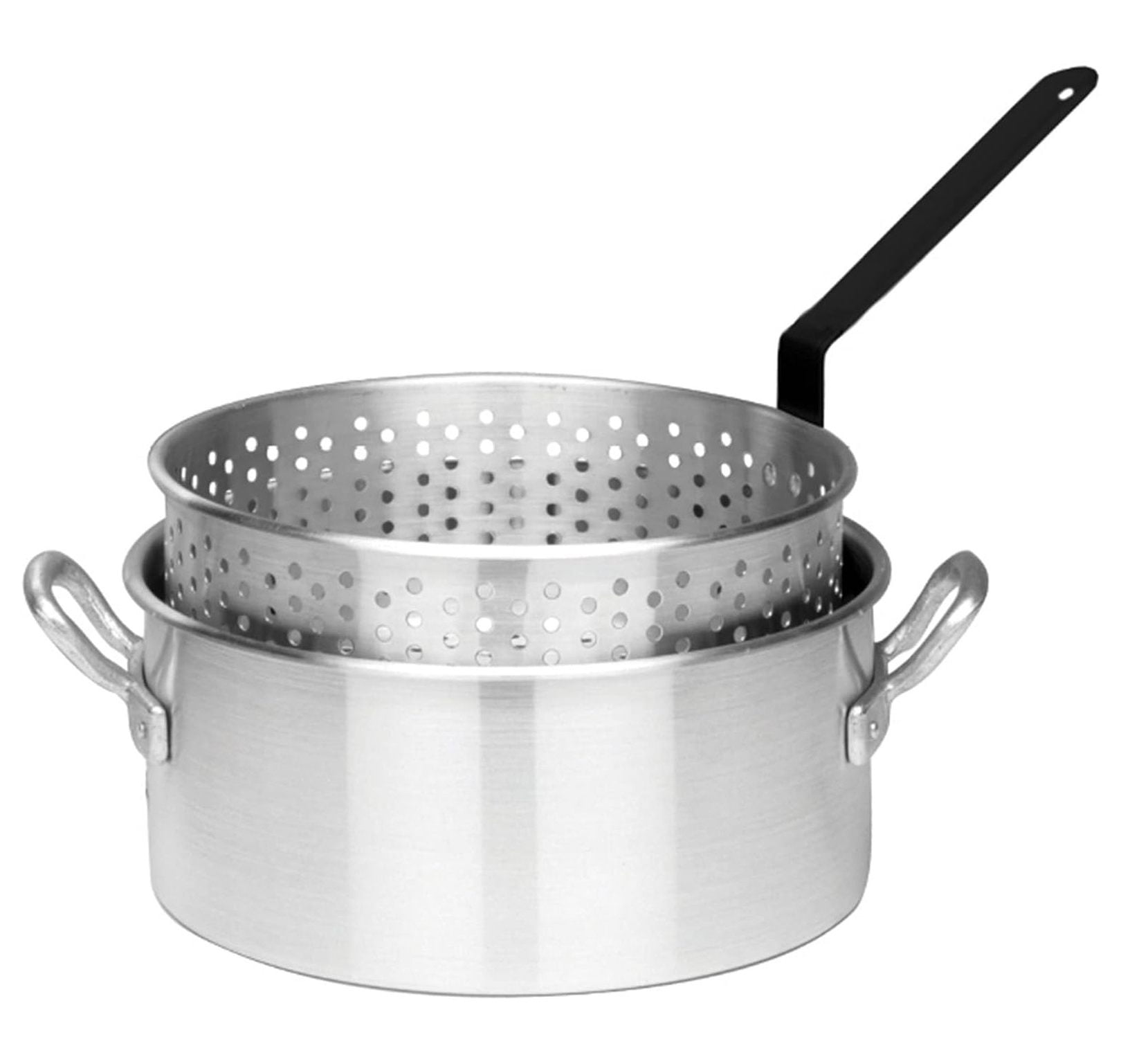 4010 10-qt Aluminum Fry Pot Features Heavy-Duty Riveted Handles ...