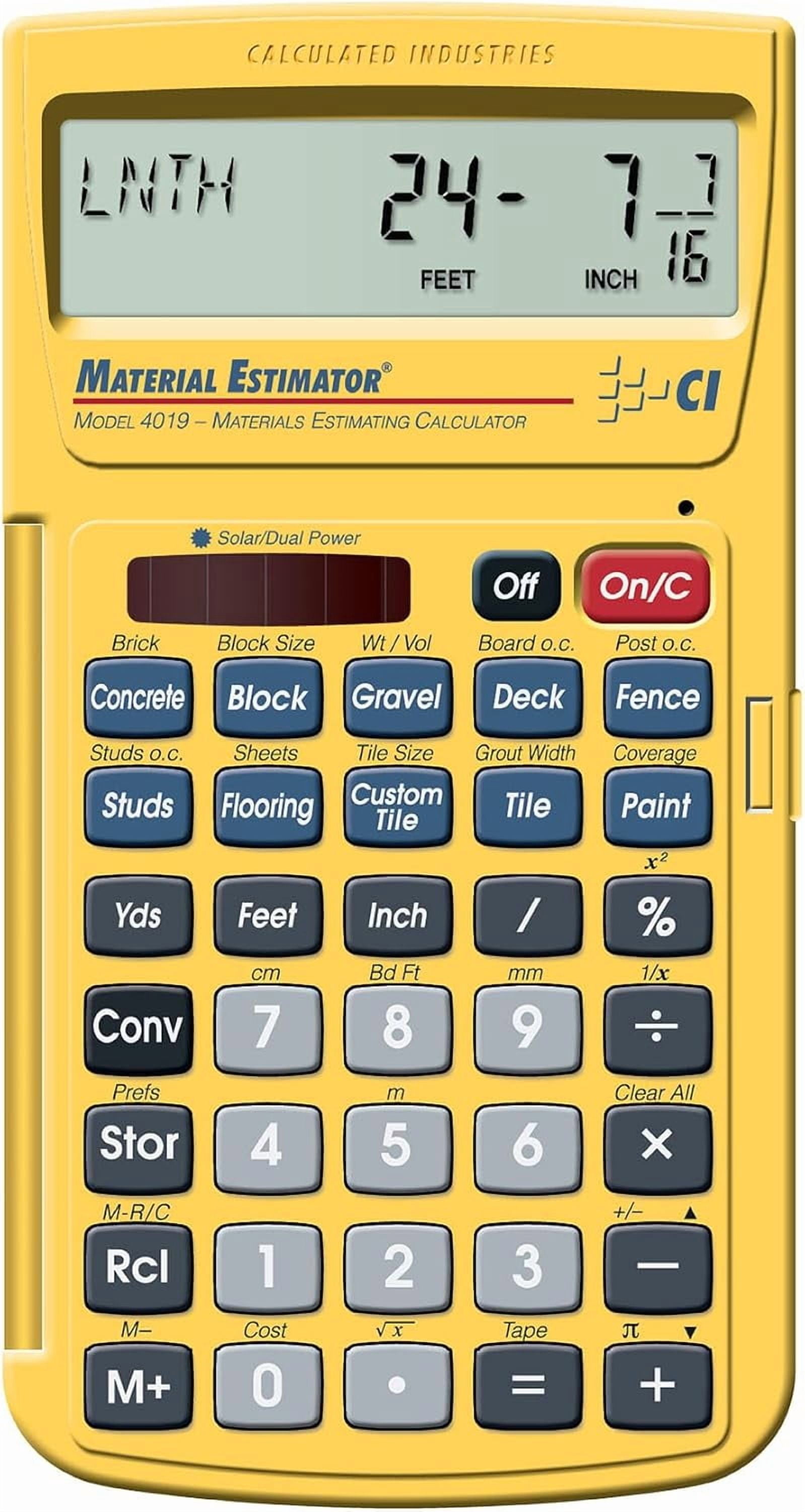 4019 Material Estimator Calculator | Finds Project Building Costs for ...