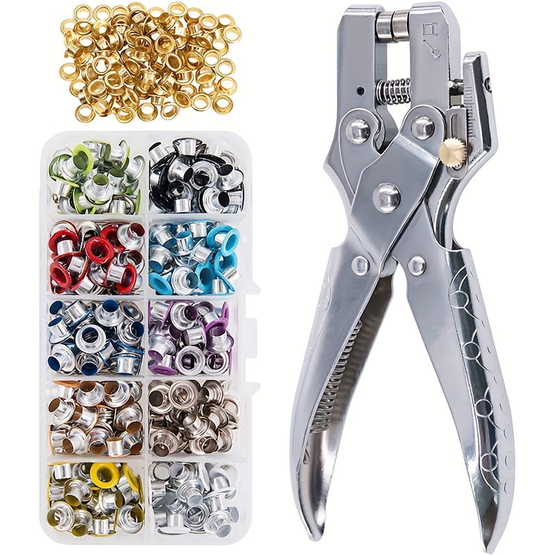 401pcs (11 Colors) 3/16in Grommet Tool Kit Grommet Eyelet Plier Set ...