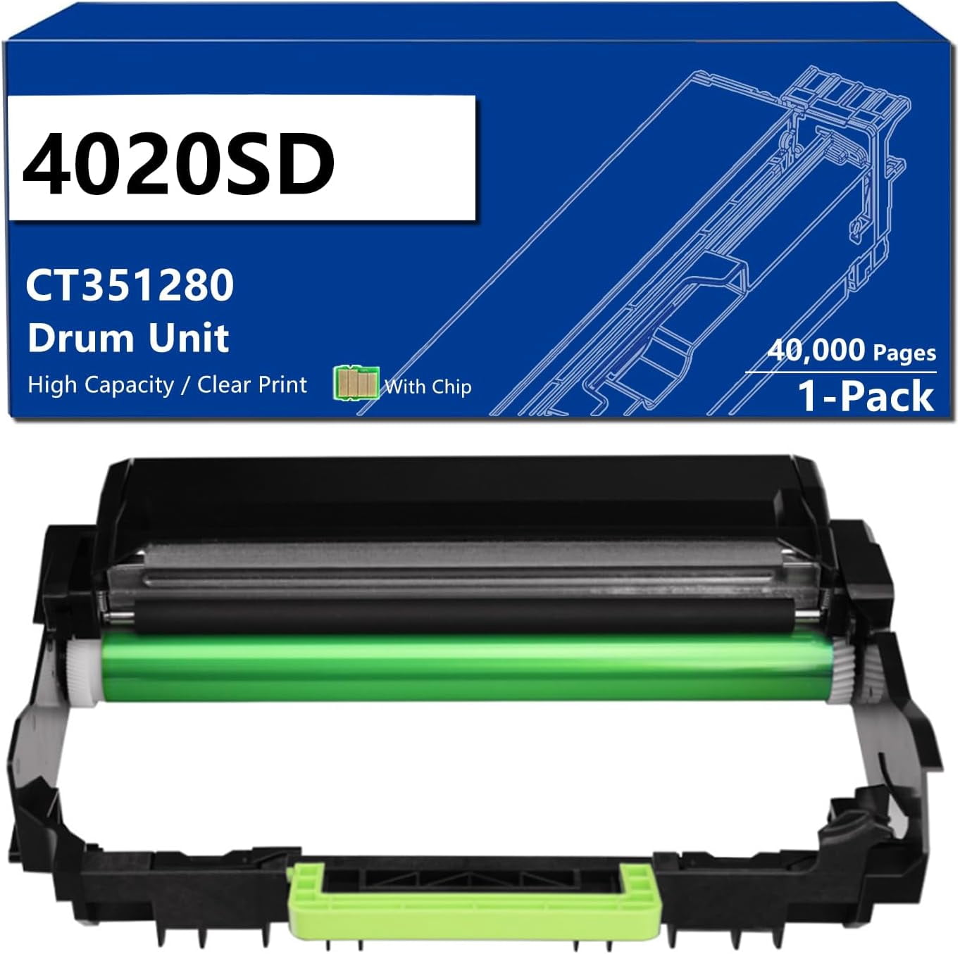4020SD Drum Unit Replacement for CT351280 Drum Cartridge Compatible for ...