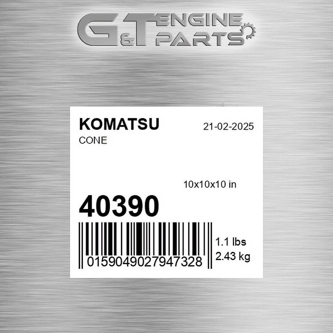 40390 CONE fits KOMATSU (New OEM) - Walmart.com