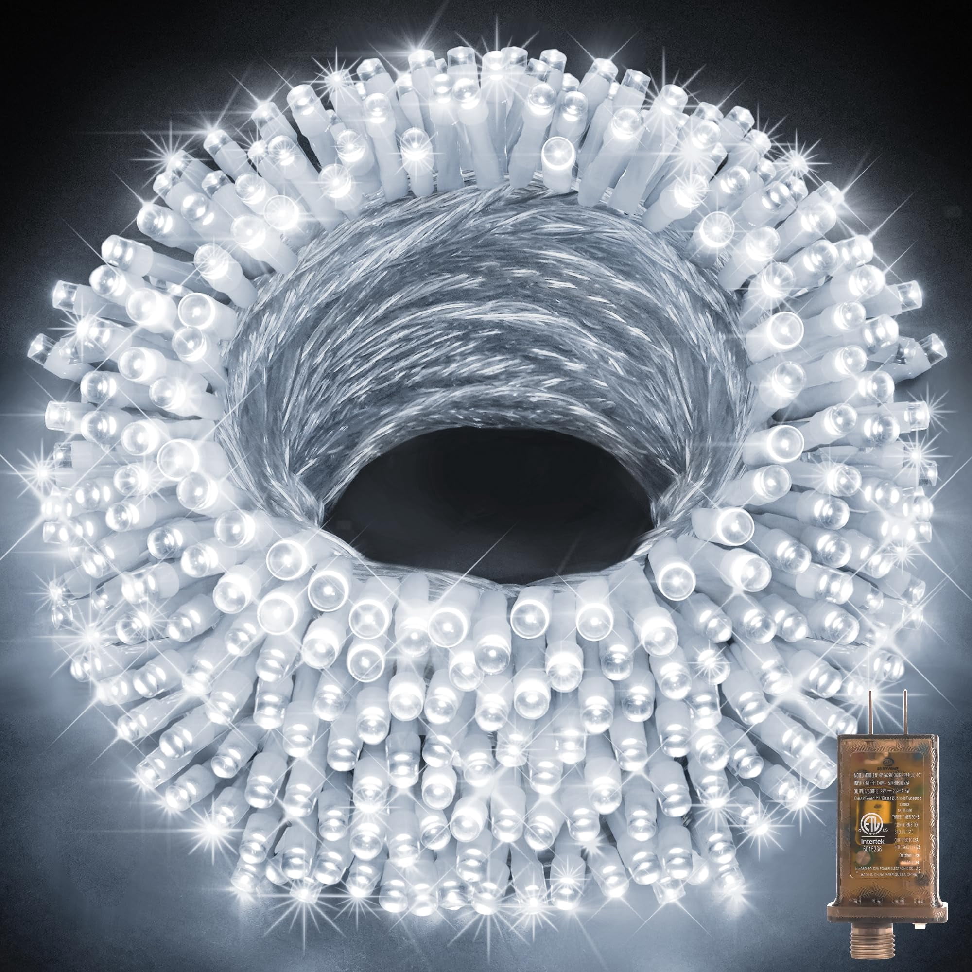 403ft 1000 LED Cool White String Lights Outdoor Indoor Holiday Decor ...