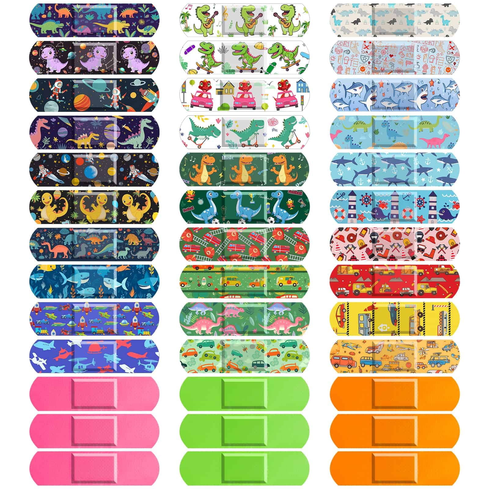 405 Pcs Kids Cartoon Bandages 33 Styles Adhesive Flexible Colorful Cute ...