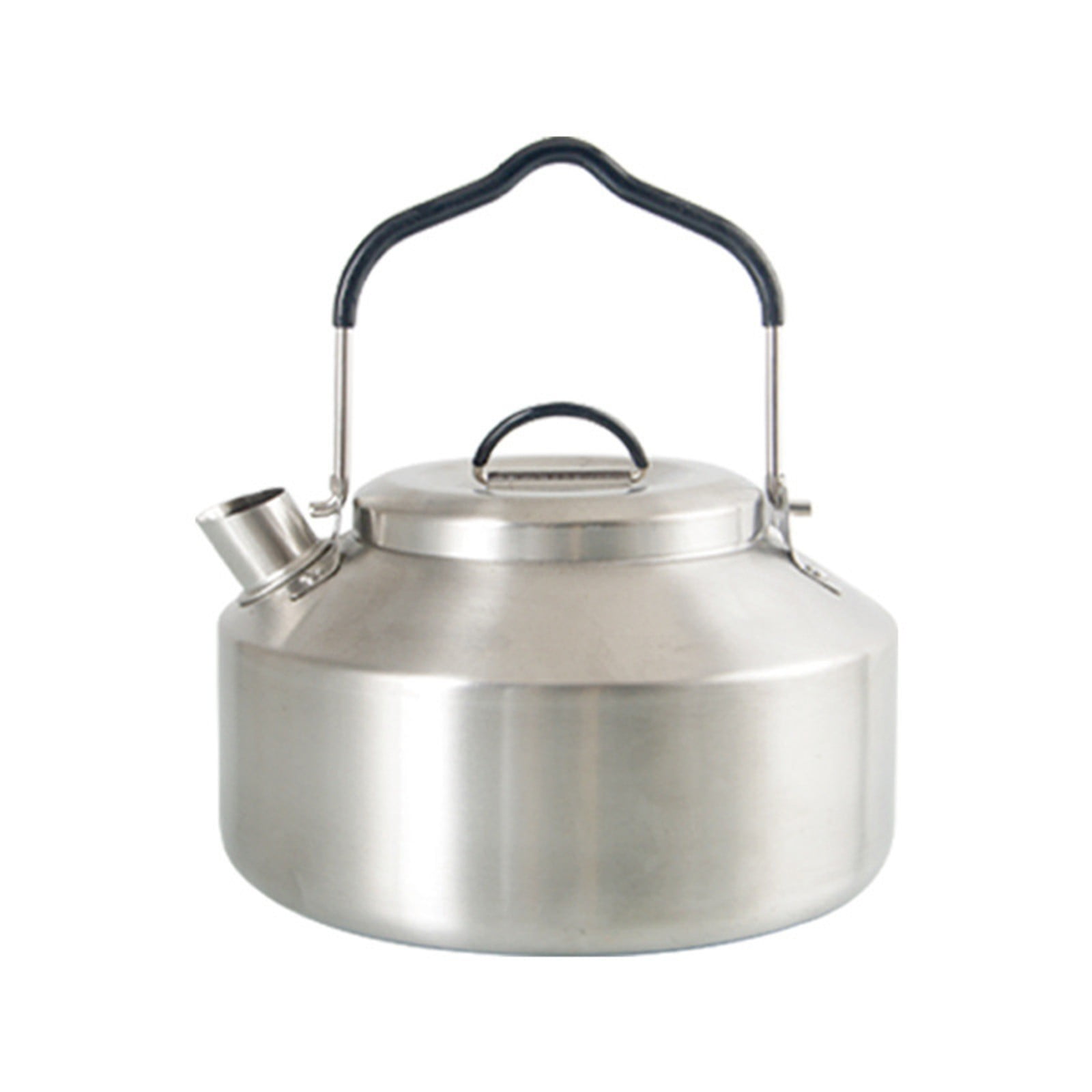406 Black Handle 1L Kettle Outdoor Stainless Steel Teapot Portable Hot ...