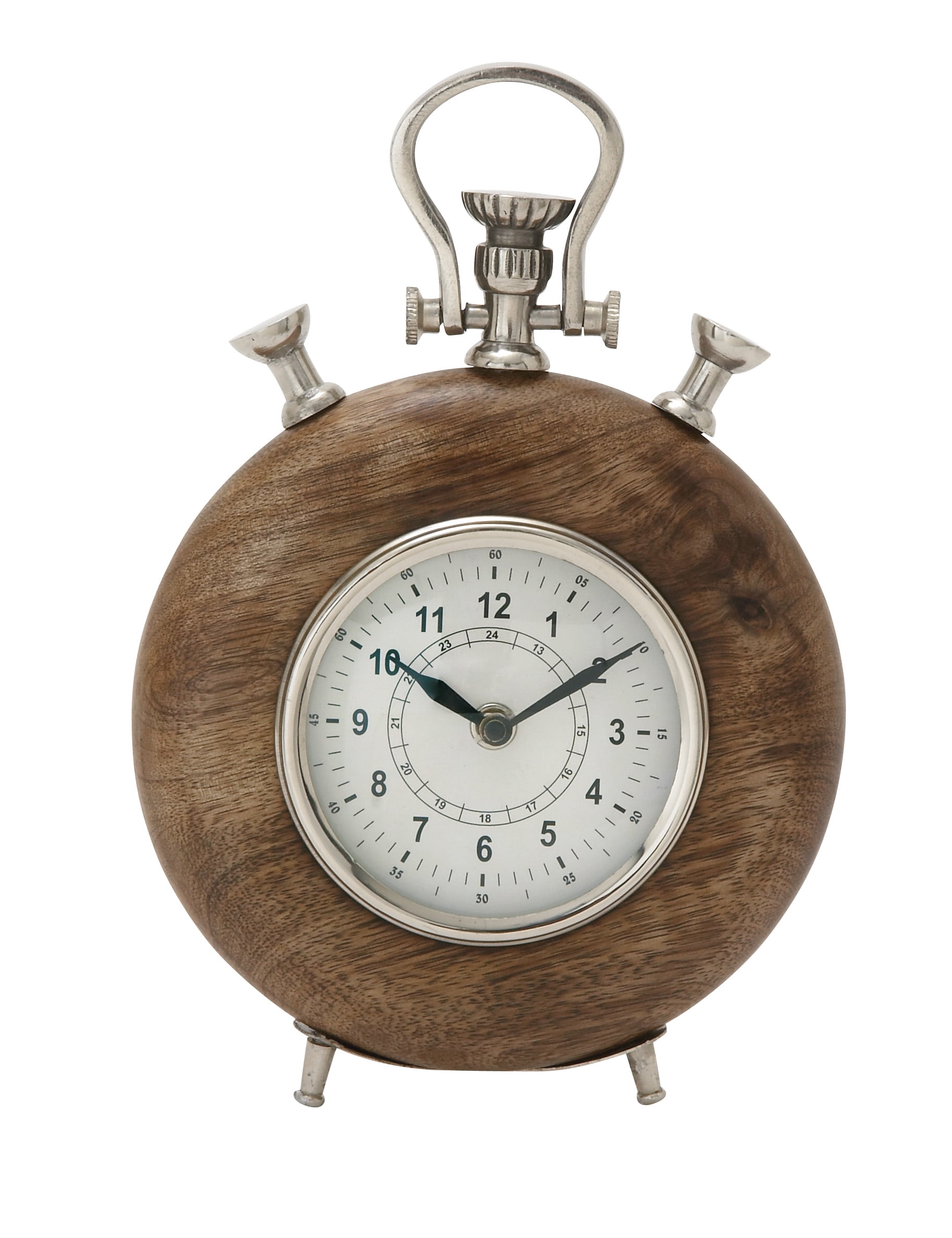 40698 Wood Metal Table Clock - Walmart.com