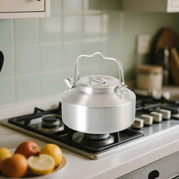 407 S Black Handle 1.2L Water Kettle Outdoor Stainless Steel Teapot ...