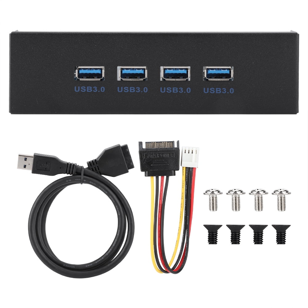 4071-3007 4 Ports USB 3.0 AF Floppy Drive Front Panel Expansion Front ...
