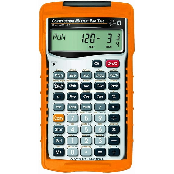 4080 Construction Master Pro Trig Advanced Construction Math Feet-Inch ...