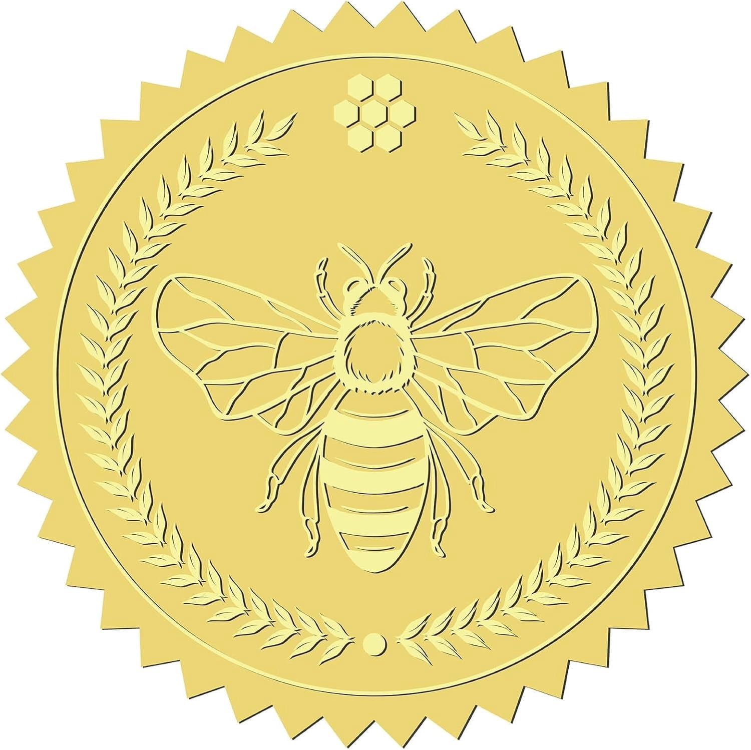 408Pcs Bee Gold Foil Embossed Stickers 2" Self Adhesive Envelopes Seals ...