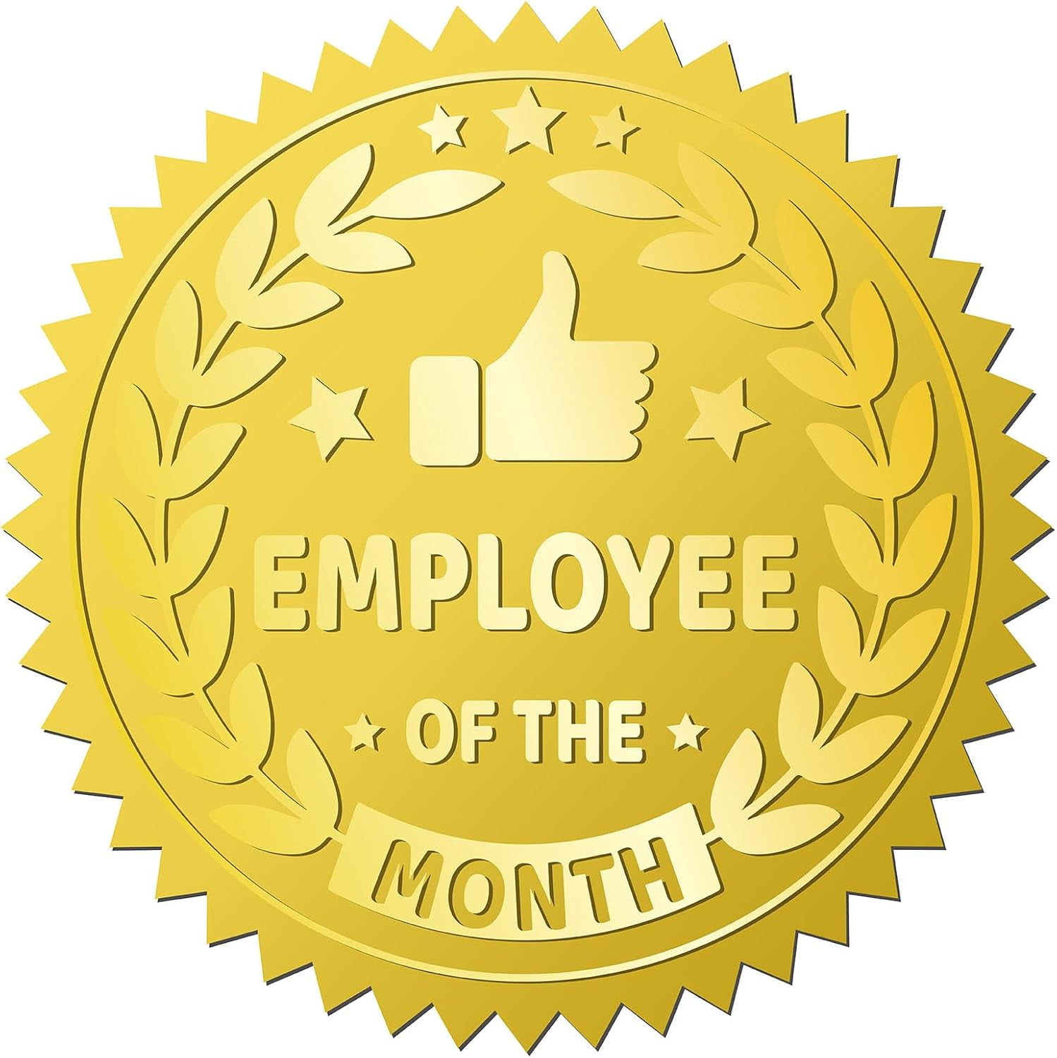 408Pcs Certificates Official Gold Foil Embossed Stickers 2" Self ...