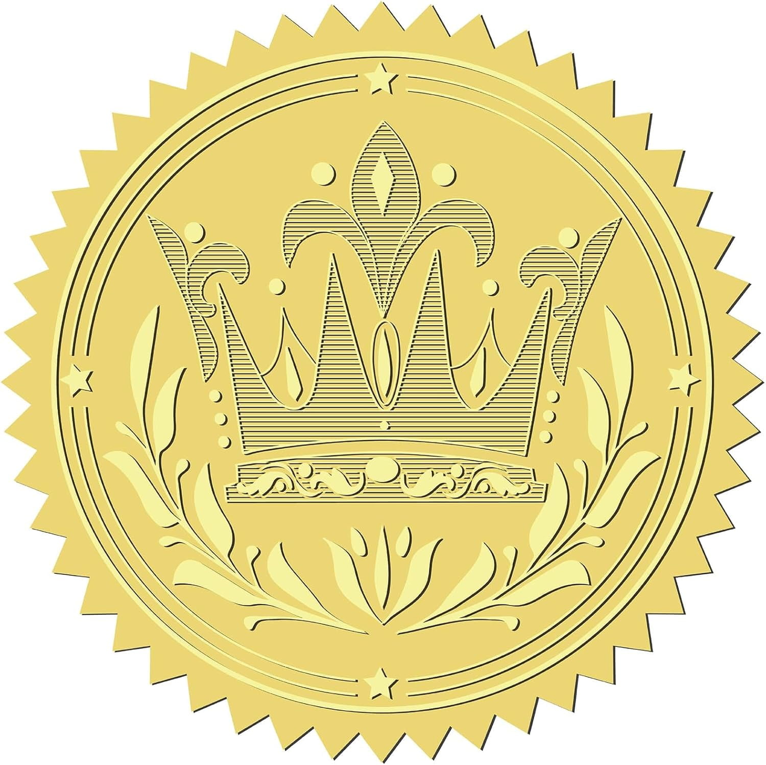 408Pcs Crown Gold Foil Embossed Stickers 2" Self Adhesive Envelopes ...