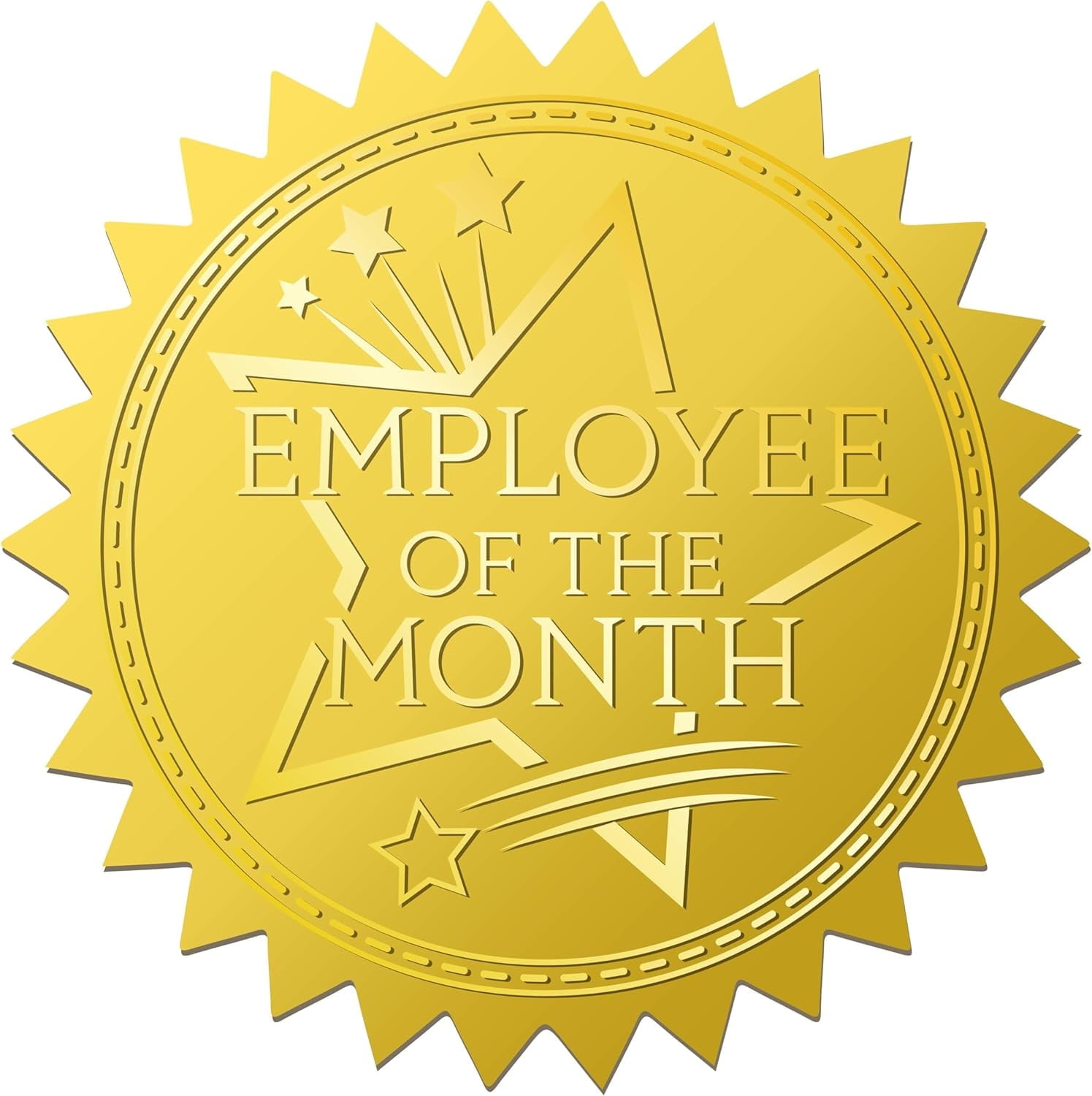 408Pcs Employee of The Month Gold Foil Embossed Stickers Star 2 ...