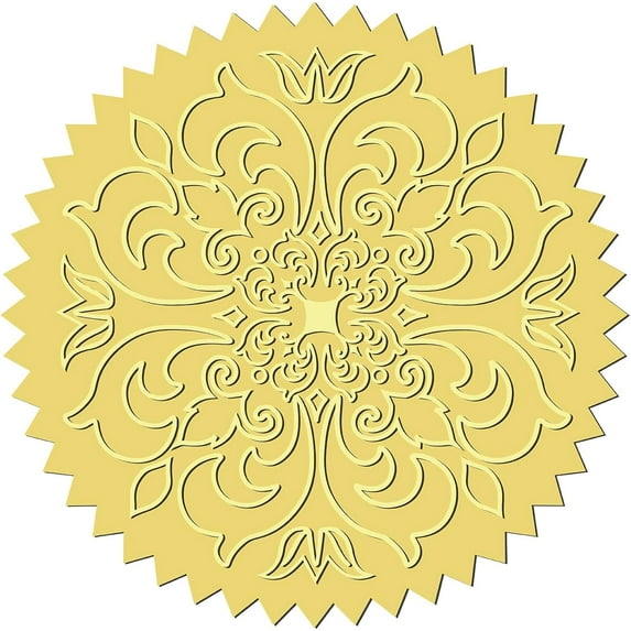 408Pcs Flower Gold Foil Embossed Stickers Vintage Floral 2" Self ...