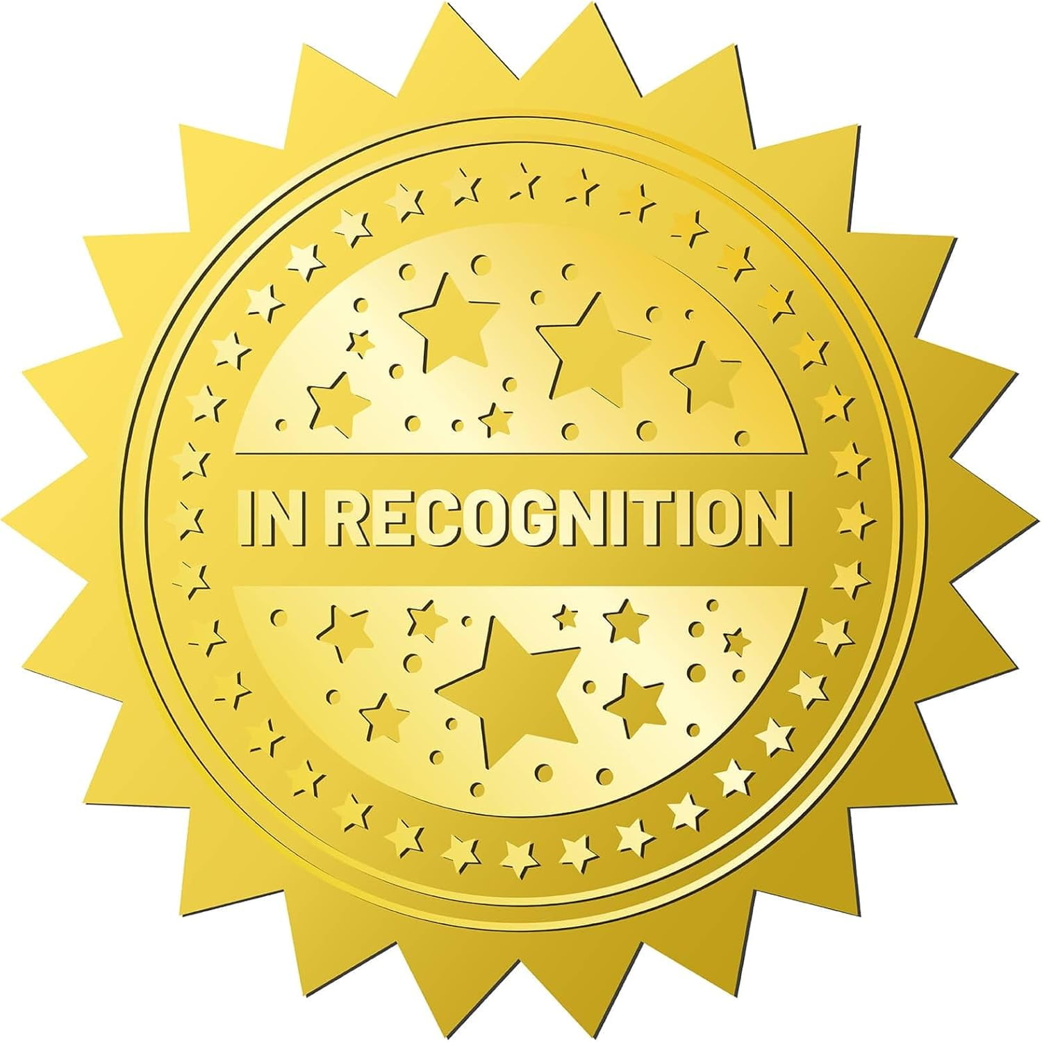 408Pcs Star Recognition Gold Foil Embossed Stickers 2" Self Adhesive ...