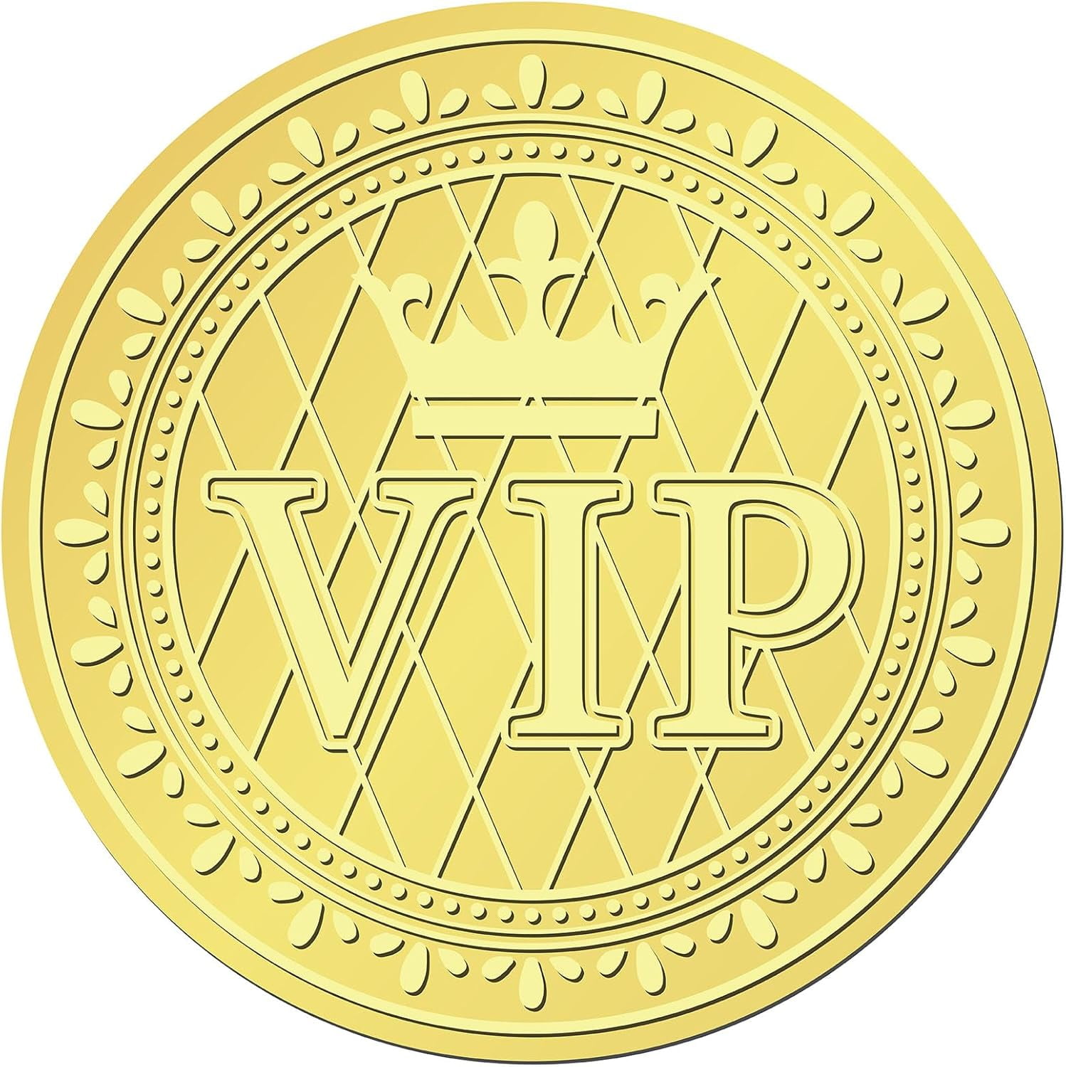 DIY 408Pcs VIP Crown Gold Foil Certificates Stickers Embossed Seals 2 ...
