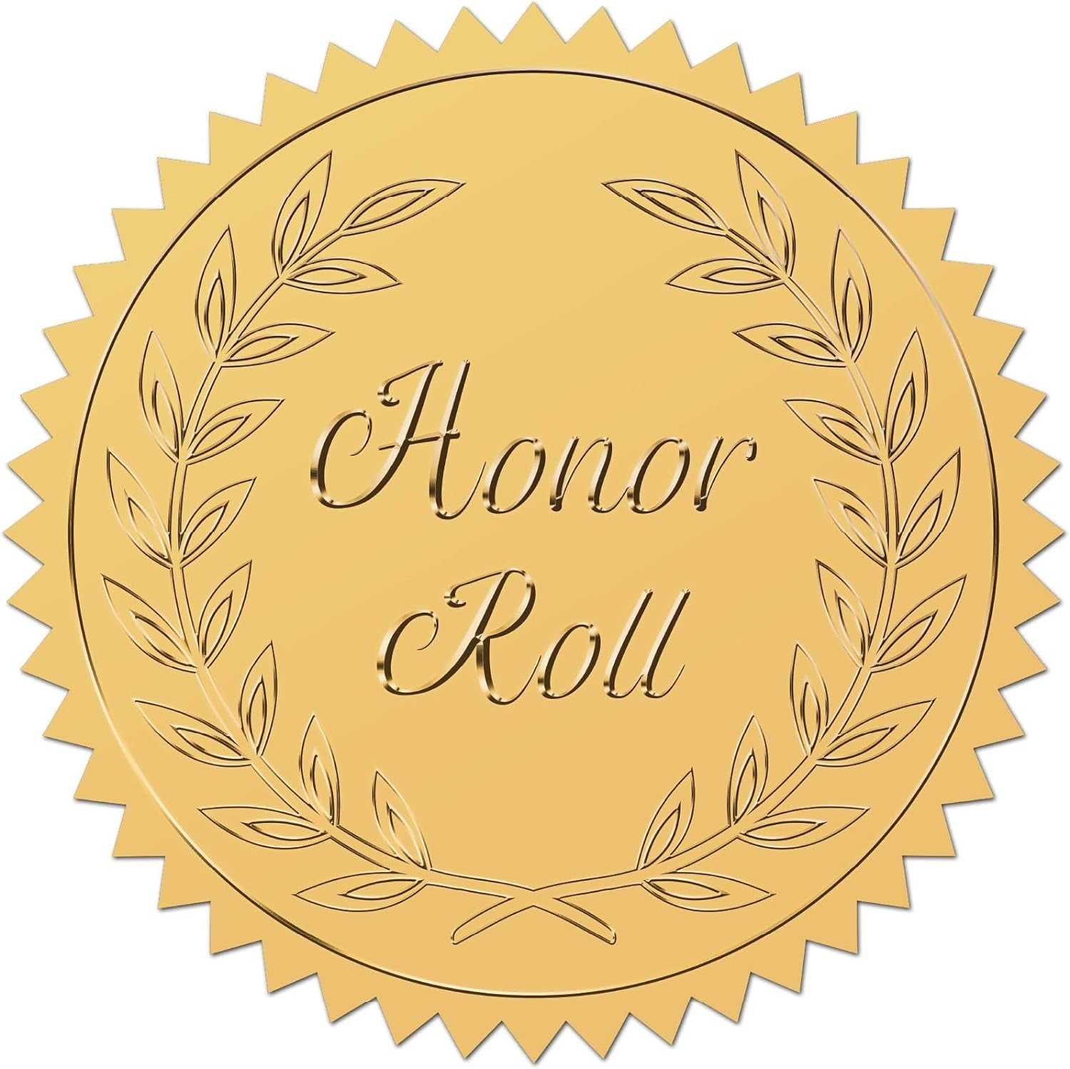 408pcs 2 Inch Honor Roll Gold Foil Stickers Word Gold Embossed Gold ...