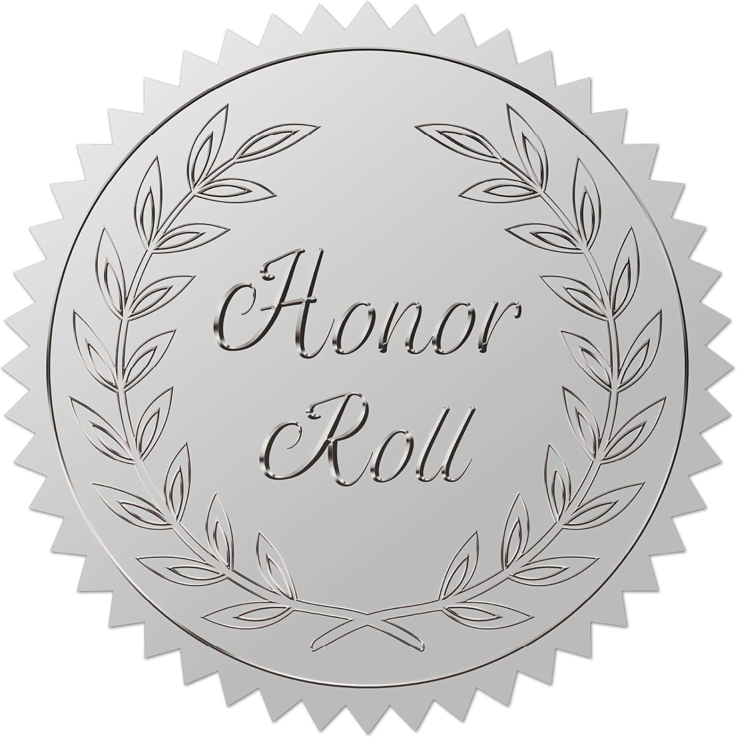 408pcs 2 Inch Honor Roll Silver Foil Stickers Garlands Graduation ...