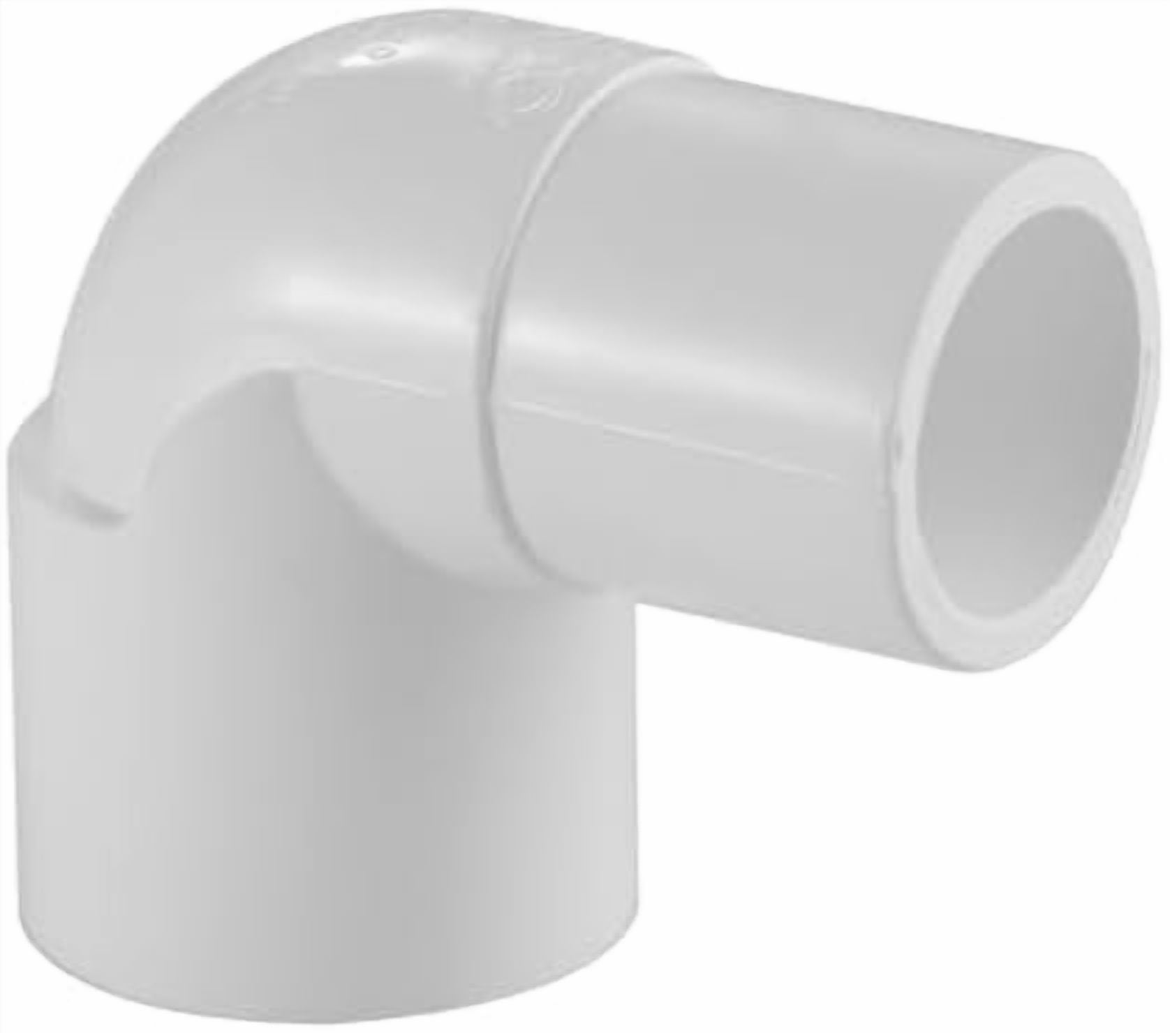 409 Series PVC Pipe Fitting - 90° Street Ell - Schedule 40 (White) - 6 ...