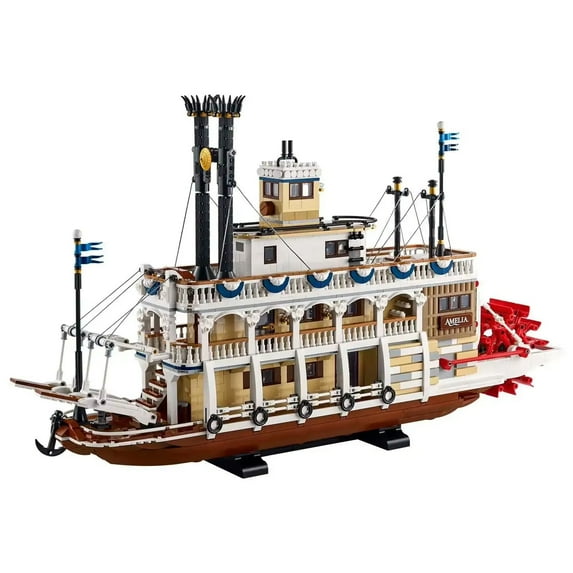 4090pcs New Creative Series 21356 Canal Steamboat Model Building Block ...