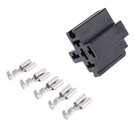 40A 5 Pin Connector Socket with 5 x 6.3mm Terminals Car Truck Vehicle ...