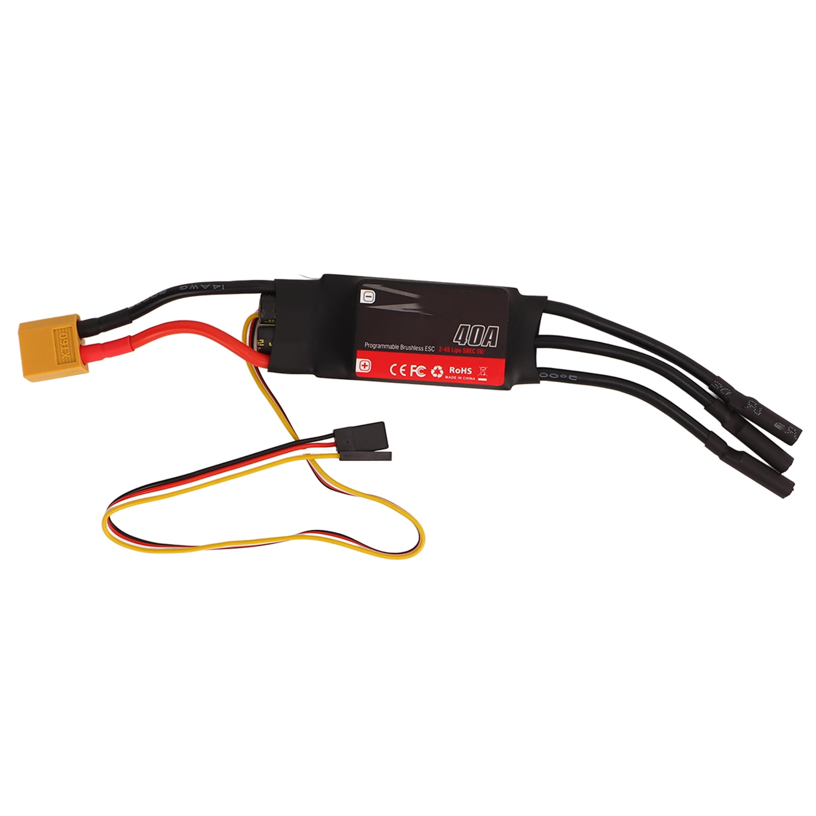 40A Brushless ESC for 32 Bit Fixed Wing UAV Brushless Electronic Speed Controller RC Speed ...