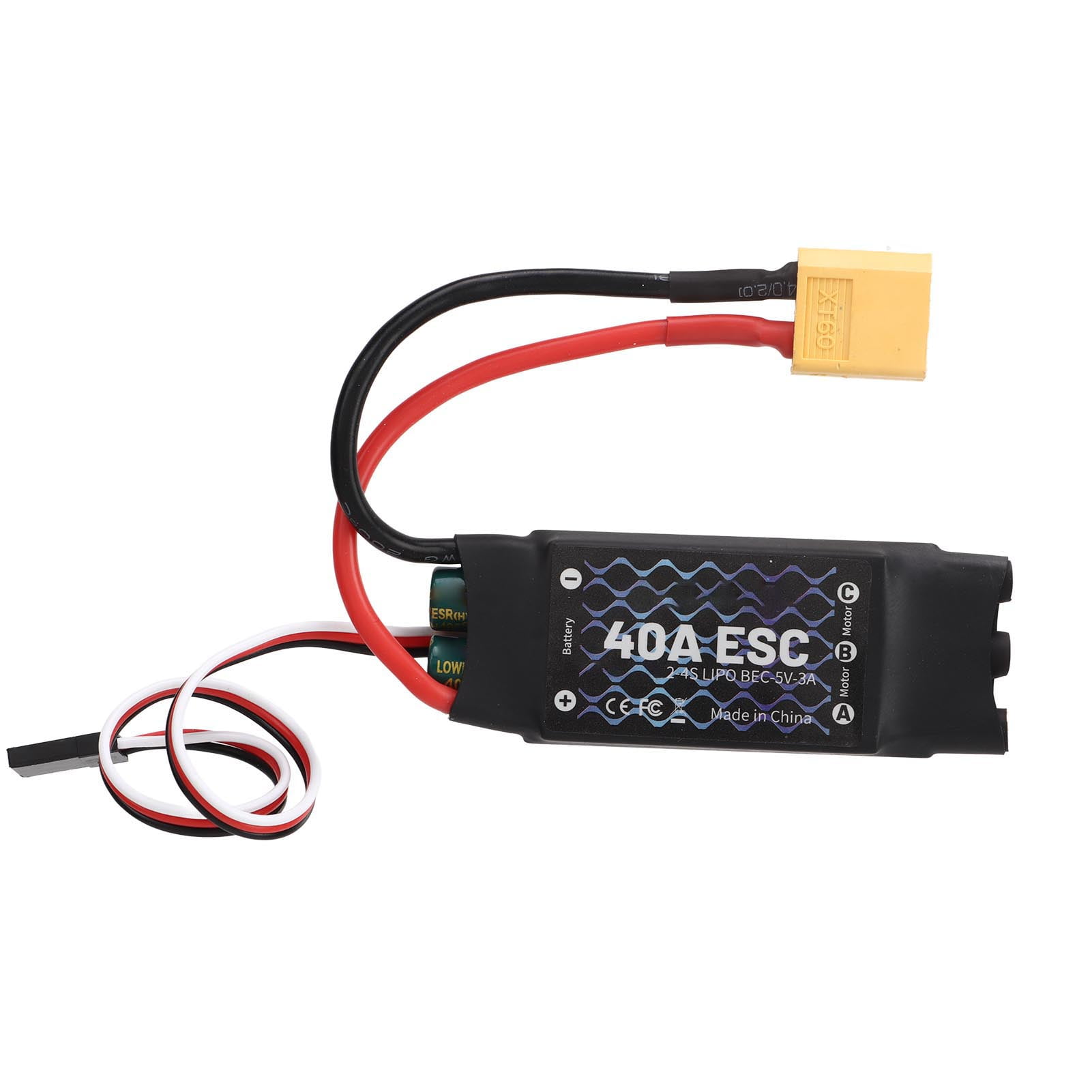 40A ESC 2?4S Electric Speed Controller 5V 3A BEC with XT60 Plug for RC ...