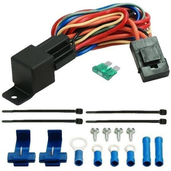 40A Relay In-Line Fuse Wiring Harness for Dual Electric Radiator ...