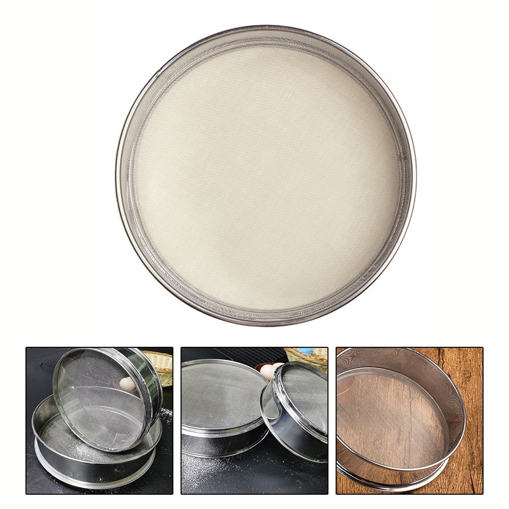 40Cm 5 Mesh Stainless Steel Flour Sieve Kitchen Fine Mesh Filter Sieve ...