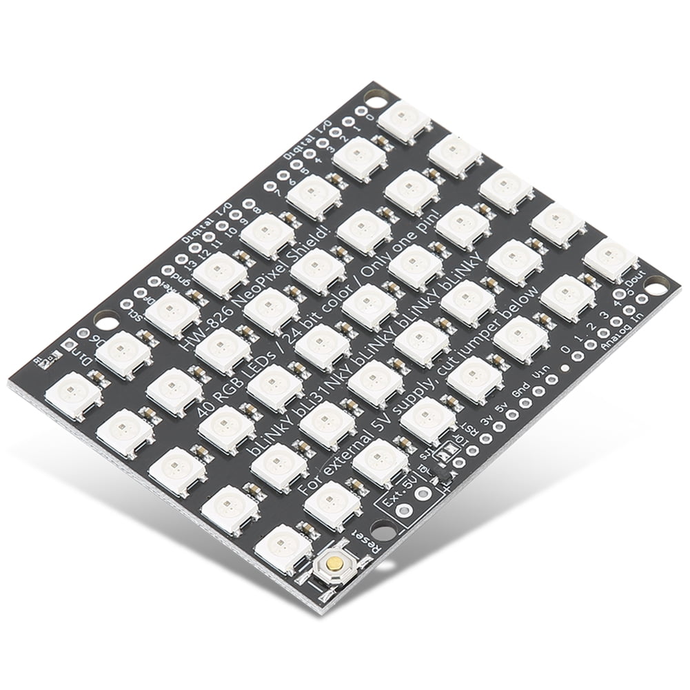 40Digit WS2812B 5050 RGB LED Development Board HW-826 with Built-In ... 40Digit WS2812B 5050 RGB LED Development Board HW-826 with Built-In ...