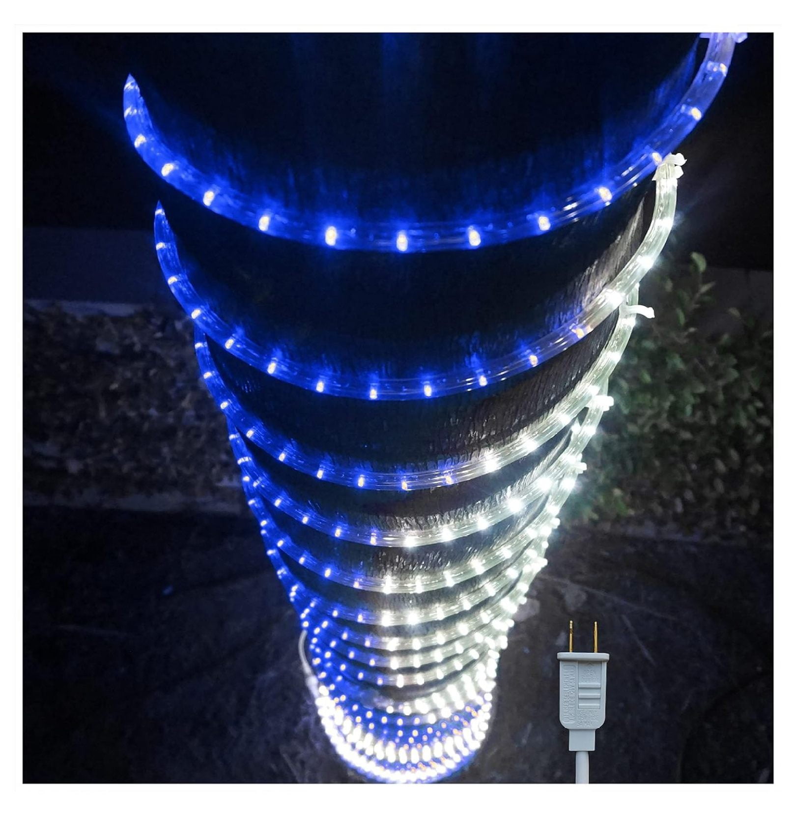 40FT Rope Lights Indoor Outdoor Lighting for Christmas Snow Theme ...