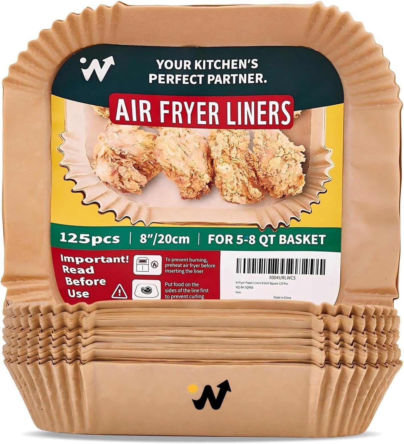 40GSM Air Fryer Paper Liners, 125 count 8 inch Disposable Paper for 5-8 ...