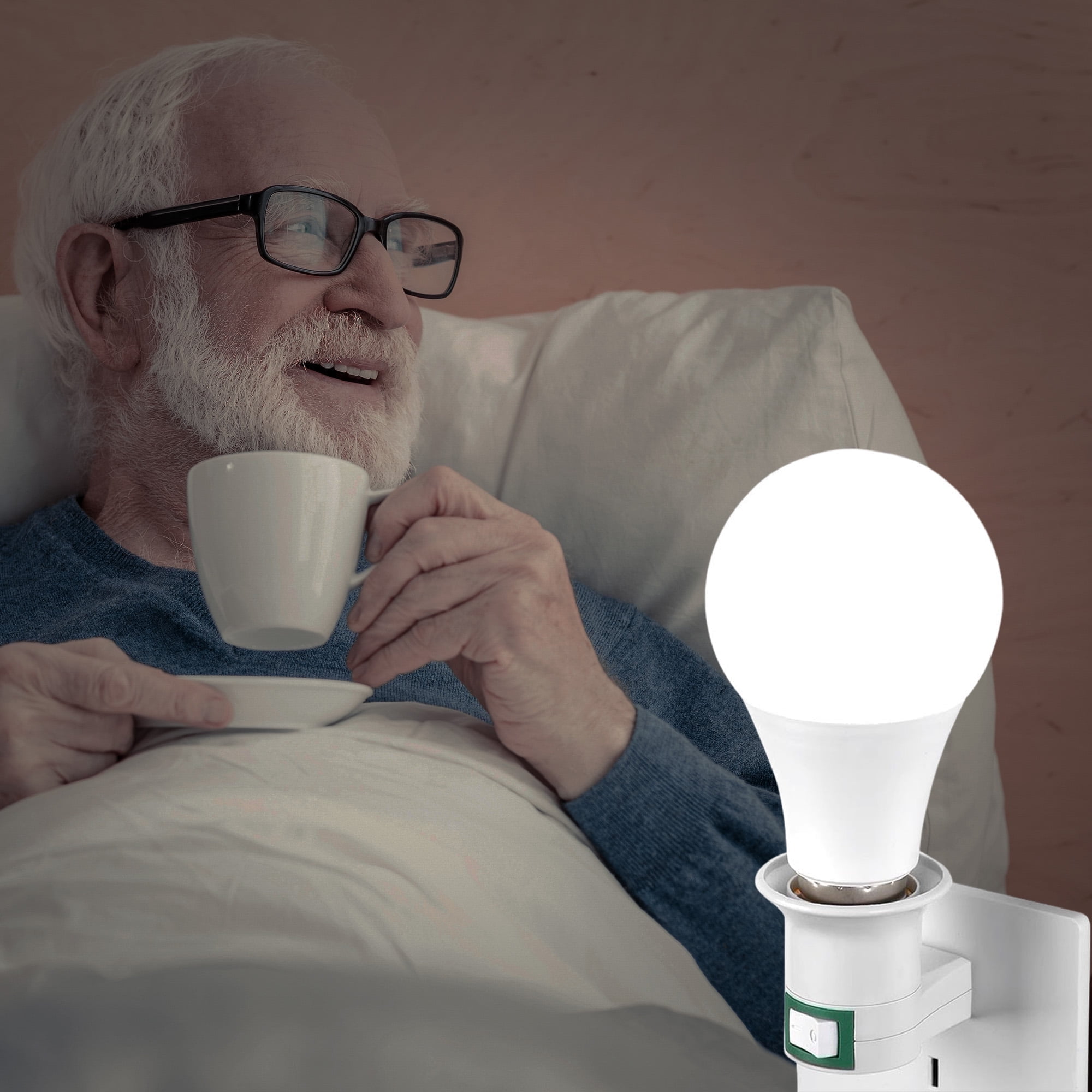 40Hz Light Therapy Bulb Device Gamma Frequency Lamp, 9W LED White Light ...