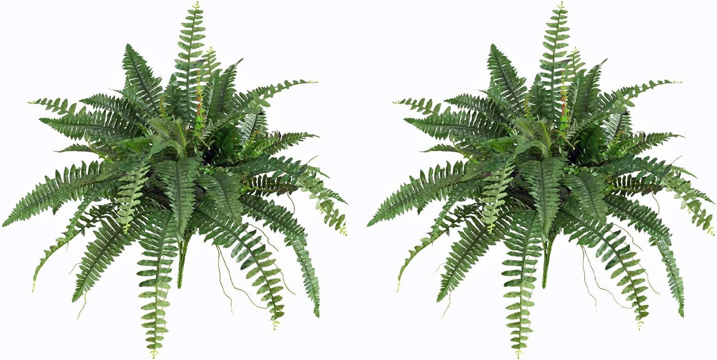 40IN Artificial Boston Fern Large Hanging Plant, Set of 2 Artificial ...