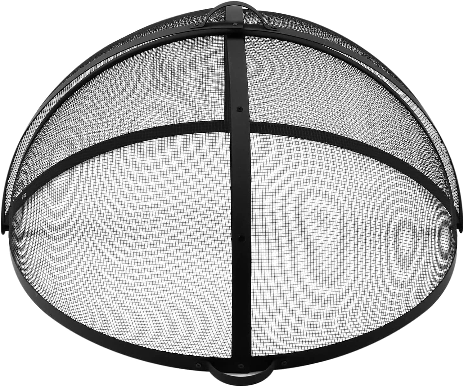 40In Round Fire Pit Spark Screen Cover, Outdoor Patio Easy-Opening Fire ...