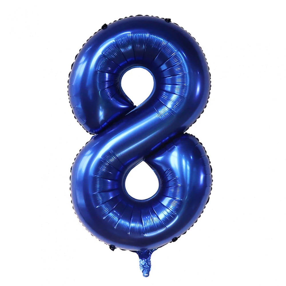 40Inch Dark Blue Number Foil Balloon 0-9 Digital Globos Children ...