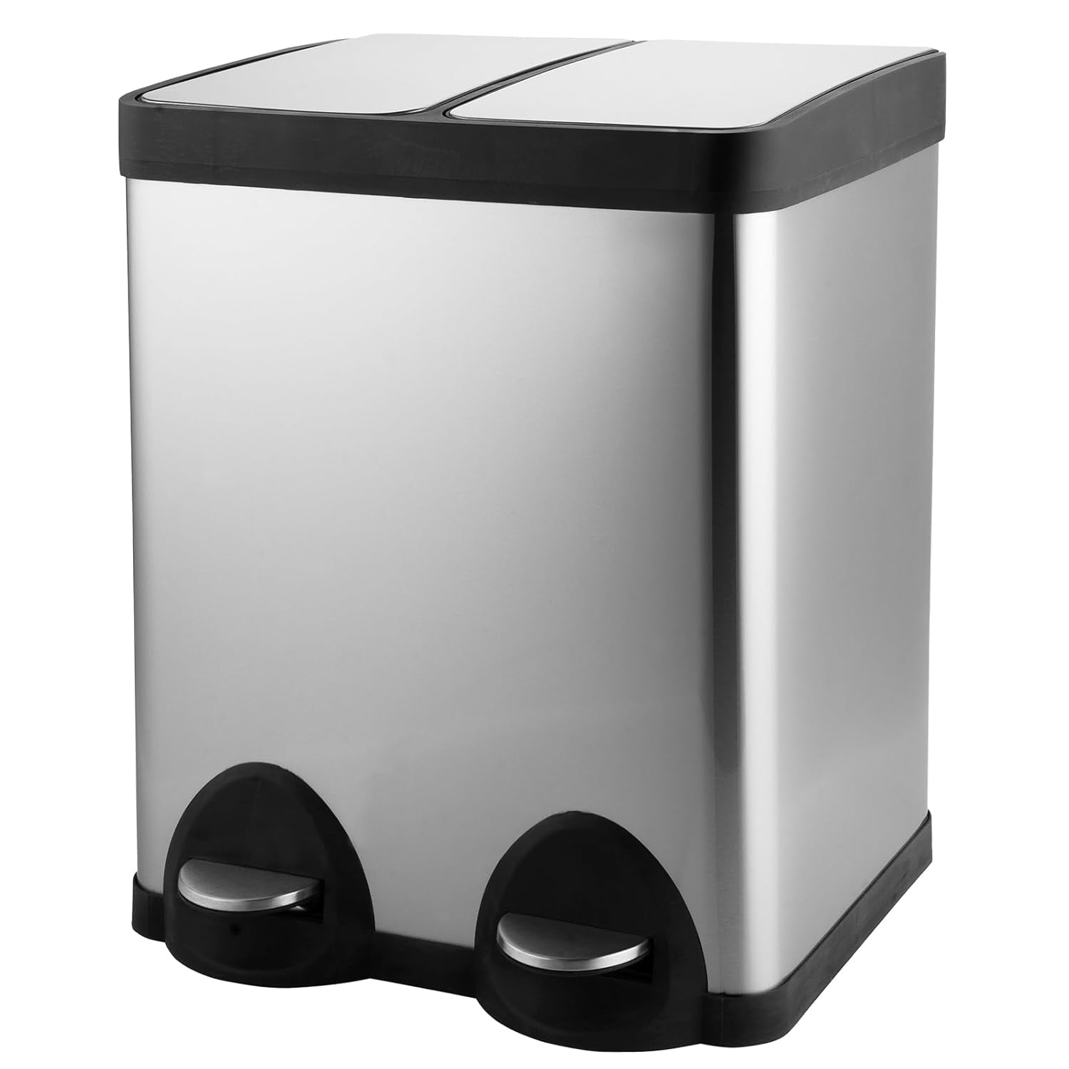40L / 10.6-Gallon Dual Trash Can, Double Trash Can for Kitchen Recycling & Waste Management ...