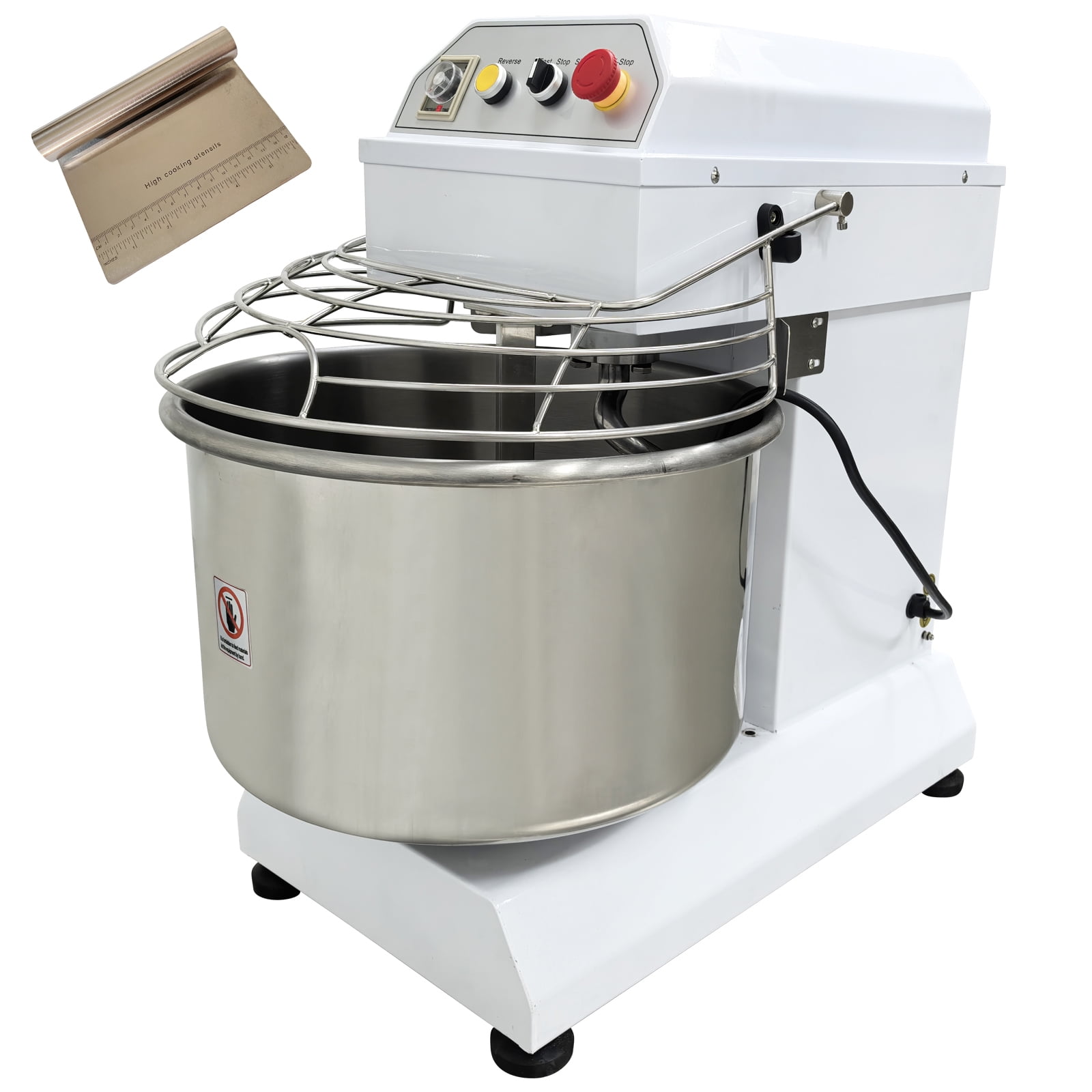 40L/42QT Frequency Conversion Dough Mixer Spiral Mixer Dual-action Dual ...