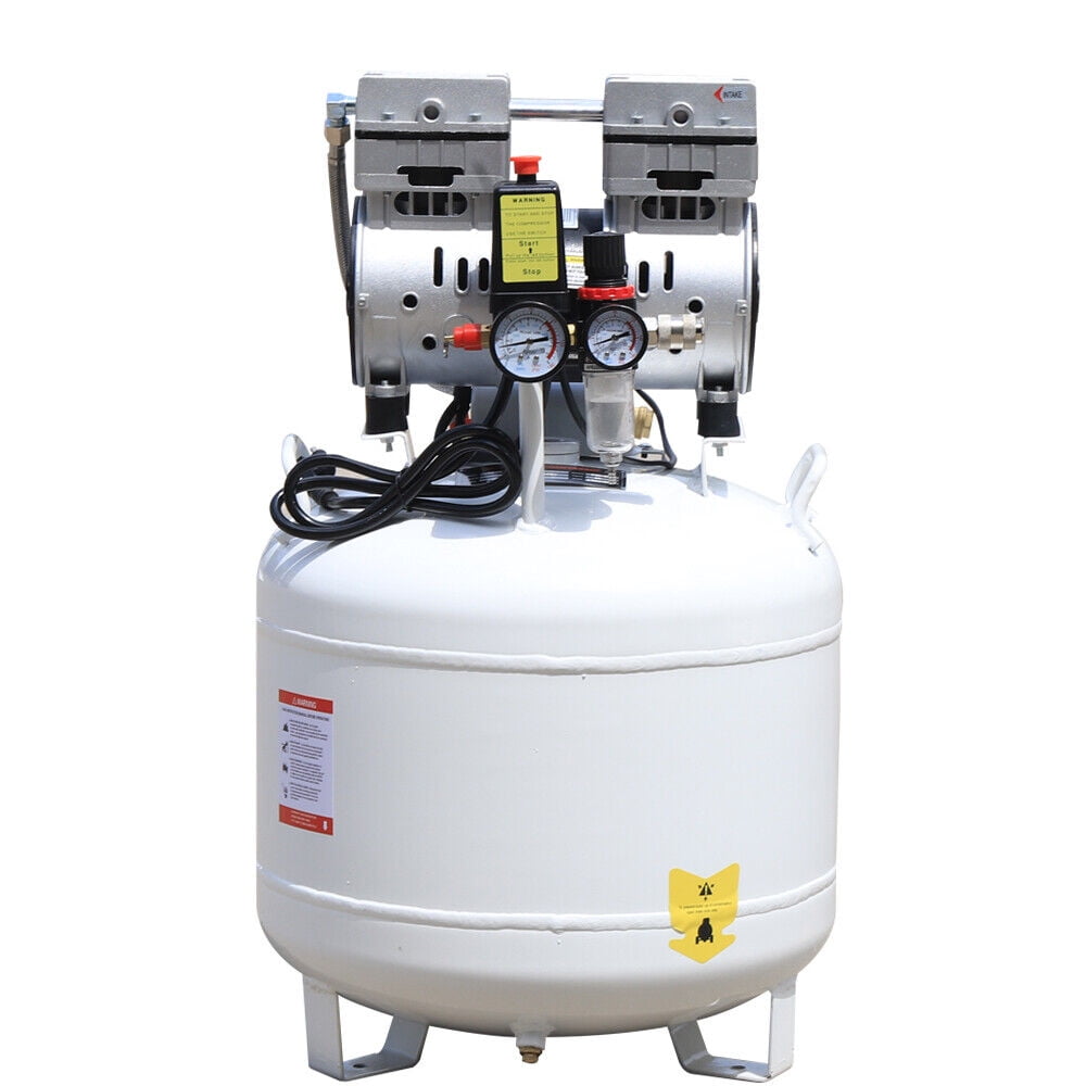 40L Dental Air Compressor, Silent Noiseless, Oil Free, Portable, 750W ...