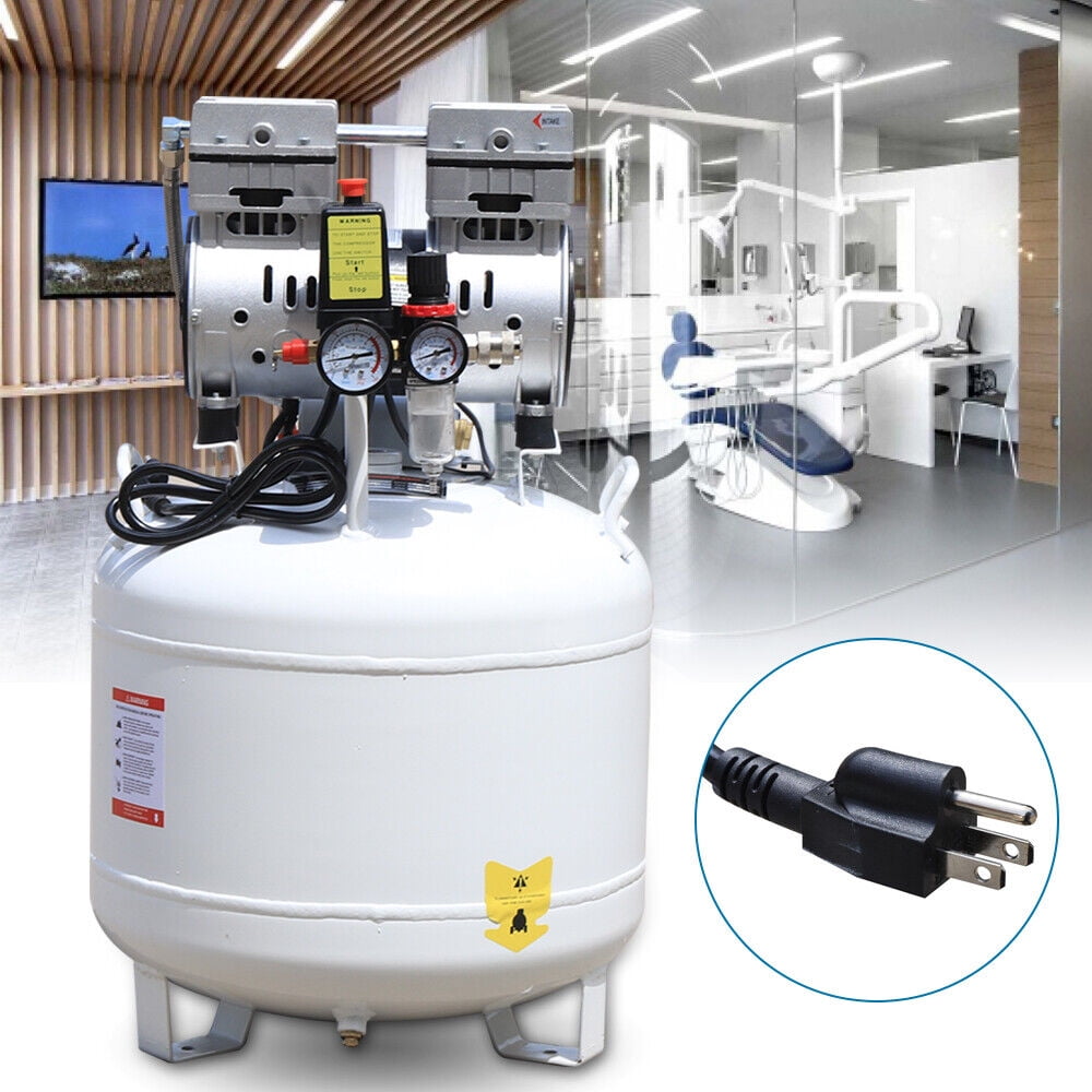 40L Dental Medical Air Compressor Silent Air Compressor Oilless 115PSI ...