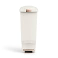 40L Slim Plastic Step Trash Can Plastic with Soft-Close Locking Lid ...