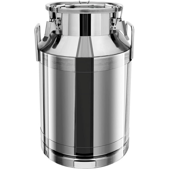 40L Stainless Steel Milk Bucket with Sealed Lid, 40 Liter Milk Can 10.5 ...