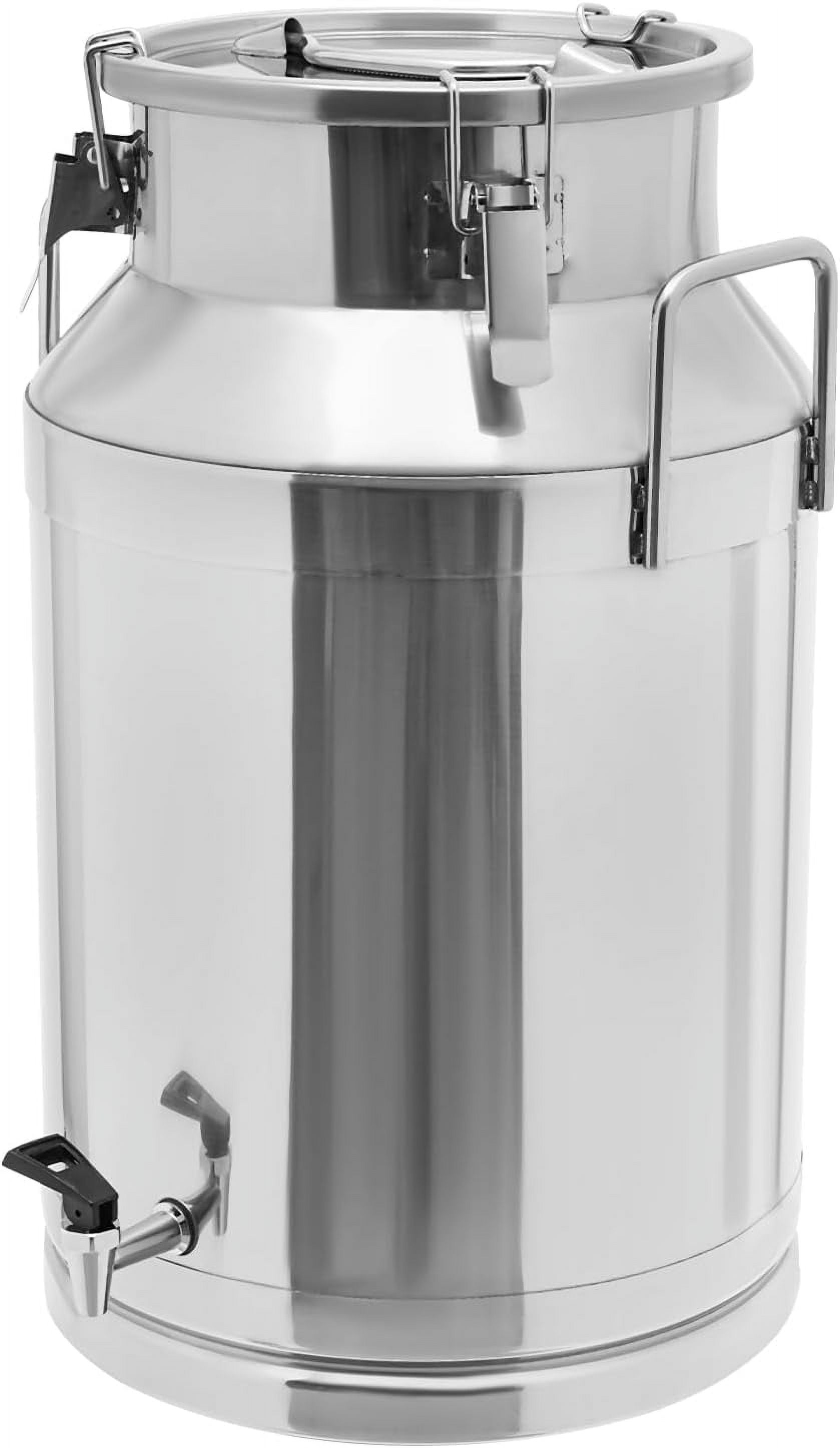 40L Stainless Steel Milk Can with Spigot, 10.57 Gallon Water Beverage ...