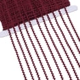40M Polyester Wavy Fringe Trim Ribbon Wave Bending Ribbon Dark Red 1/8 ...