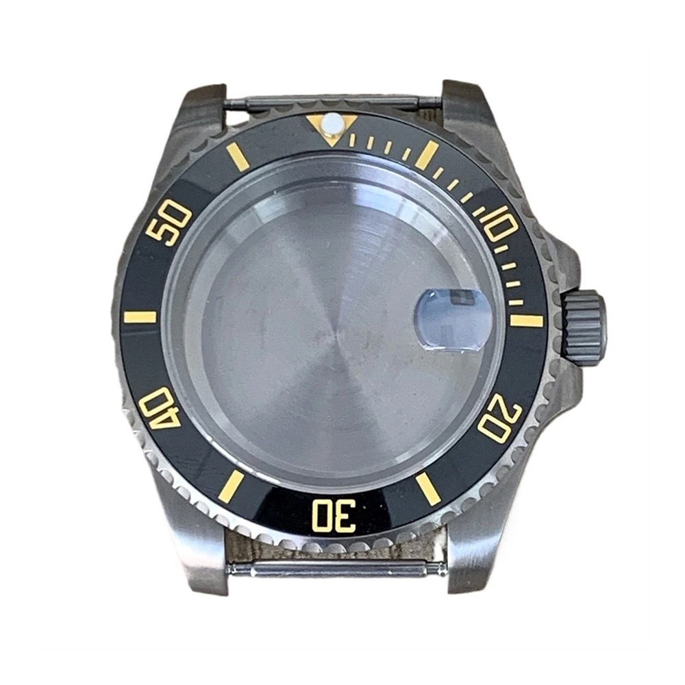 40MM Retro Watch Case Titanium Case with Sapphire Magnifier Glass ...