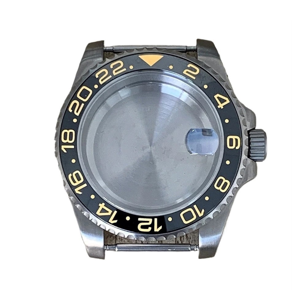 40MM Retro Watch Case Titanium Case with Sapphire Magnifier Glass ...